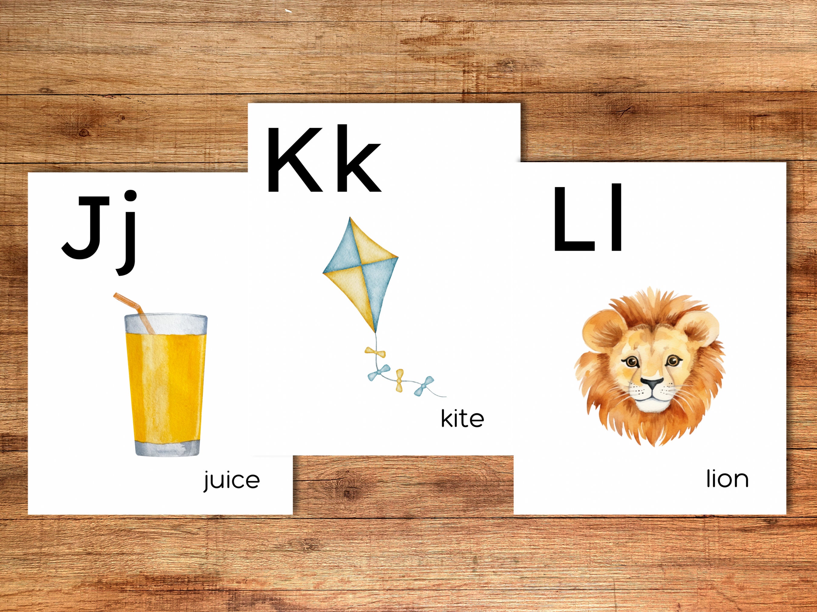 DIGITAL DOWNLOAD | Alphabet Flash Cards | 2 Print Sizes - Etsy