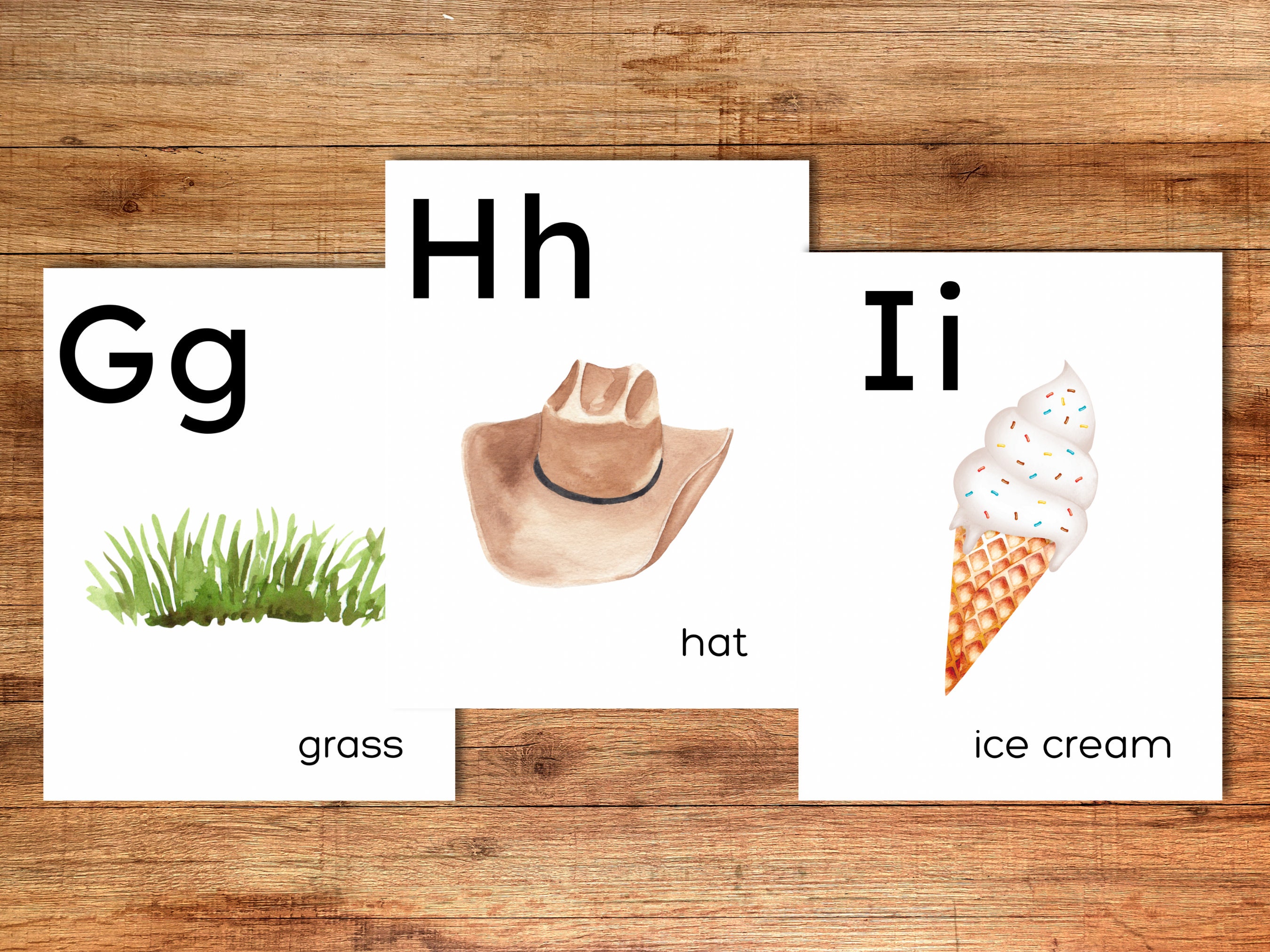 DIGITAL DOWNLOAD | Alphabet Flash Cards | 2 Print Sizes - Etsy