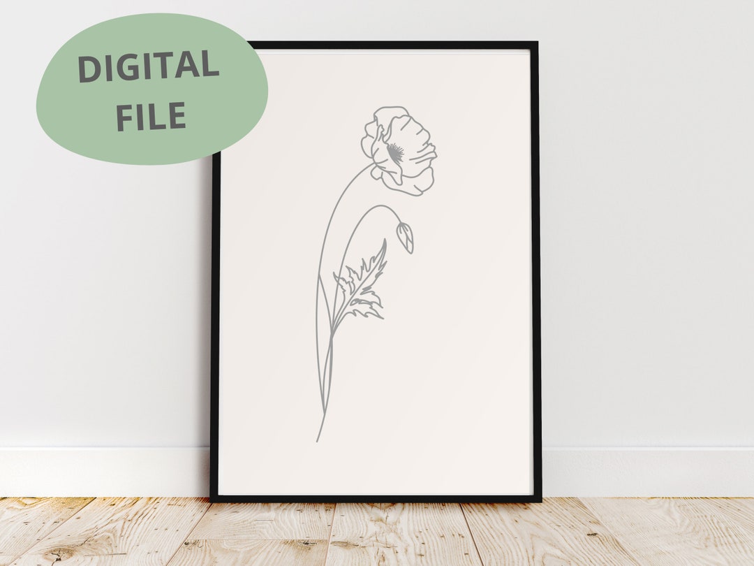 Violet Line Art Violet Print Printable Art Flower Print February Birth ...