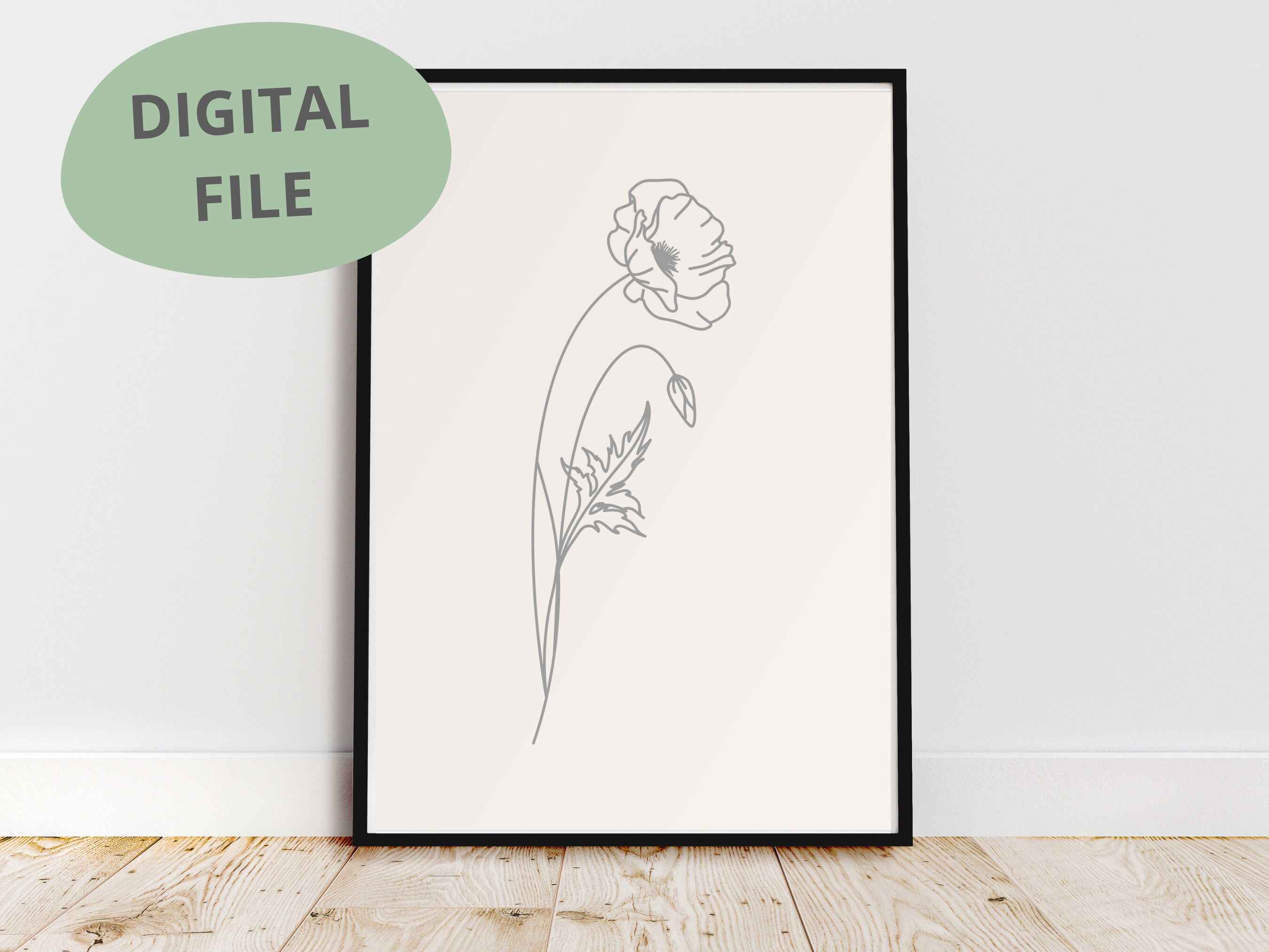 Violet Line Art Violet Print Printable Art Flower Print February Birth ...