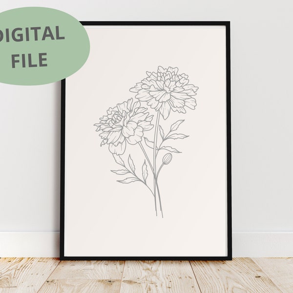 Marigold Print - Etsy
