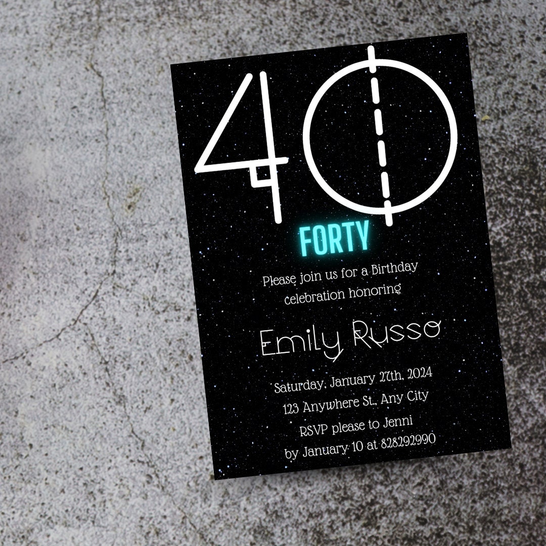 Editable Birthday Party Invitation 40th Birthday Invitation - Etsy