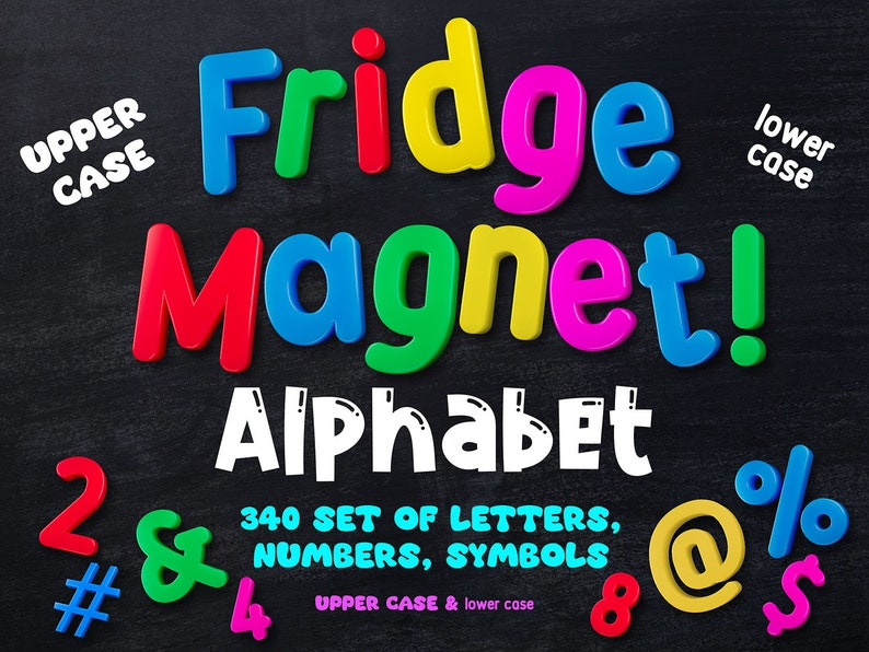 Fridge Magnet Alphabet Clipart, Upper Case & Lower Case Letters ...