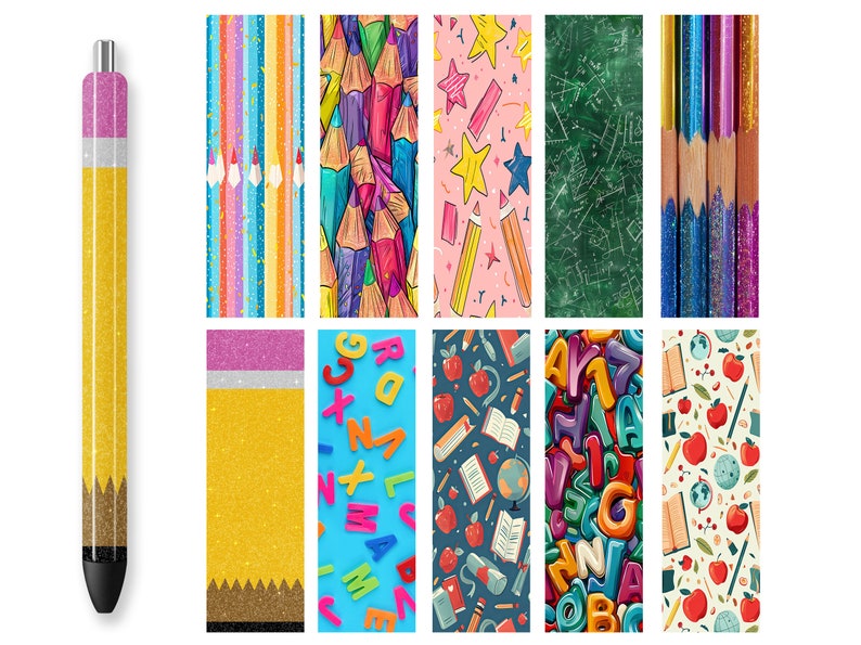 30 Back to School Digital Pen Wrap Bundle, Student Gift, Teacher Gift ...