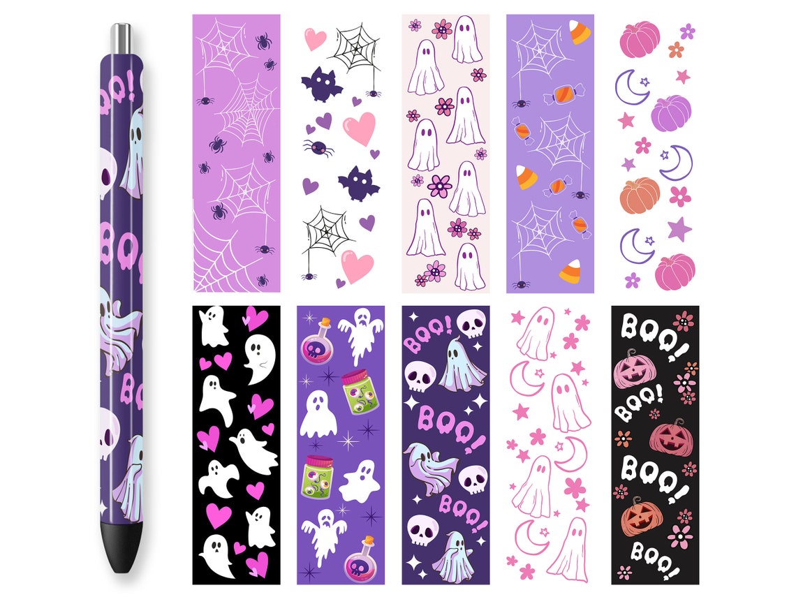 Cute Halloween Pen Wraps Spooky Ghost Pen Wraps Halloween Pen Wrap Pen ...