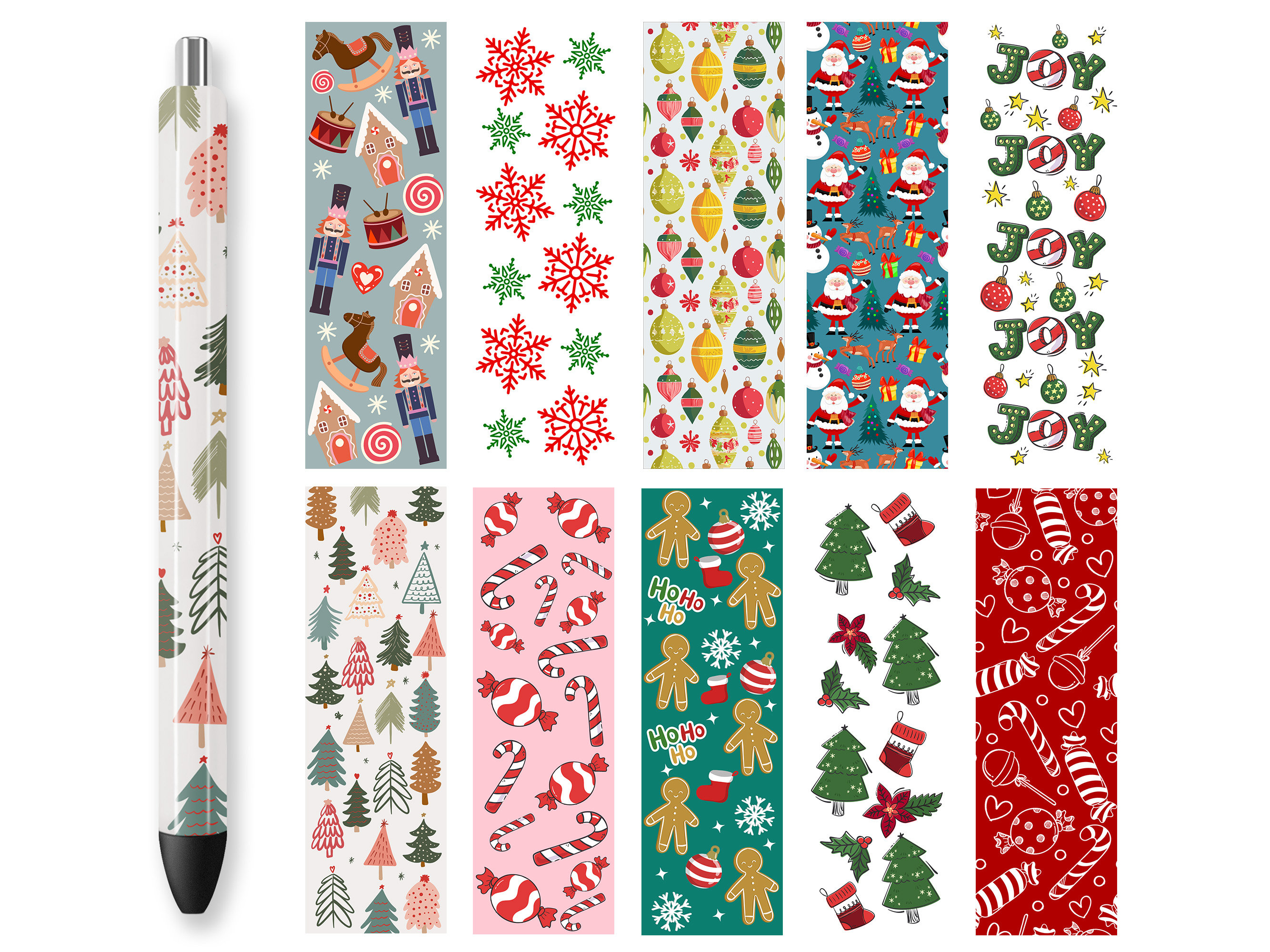 Christmas Pen Wrap Bundle: Holiday PNG Designs (digital Download) - Etsy