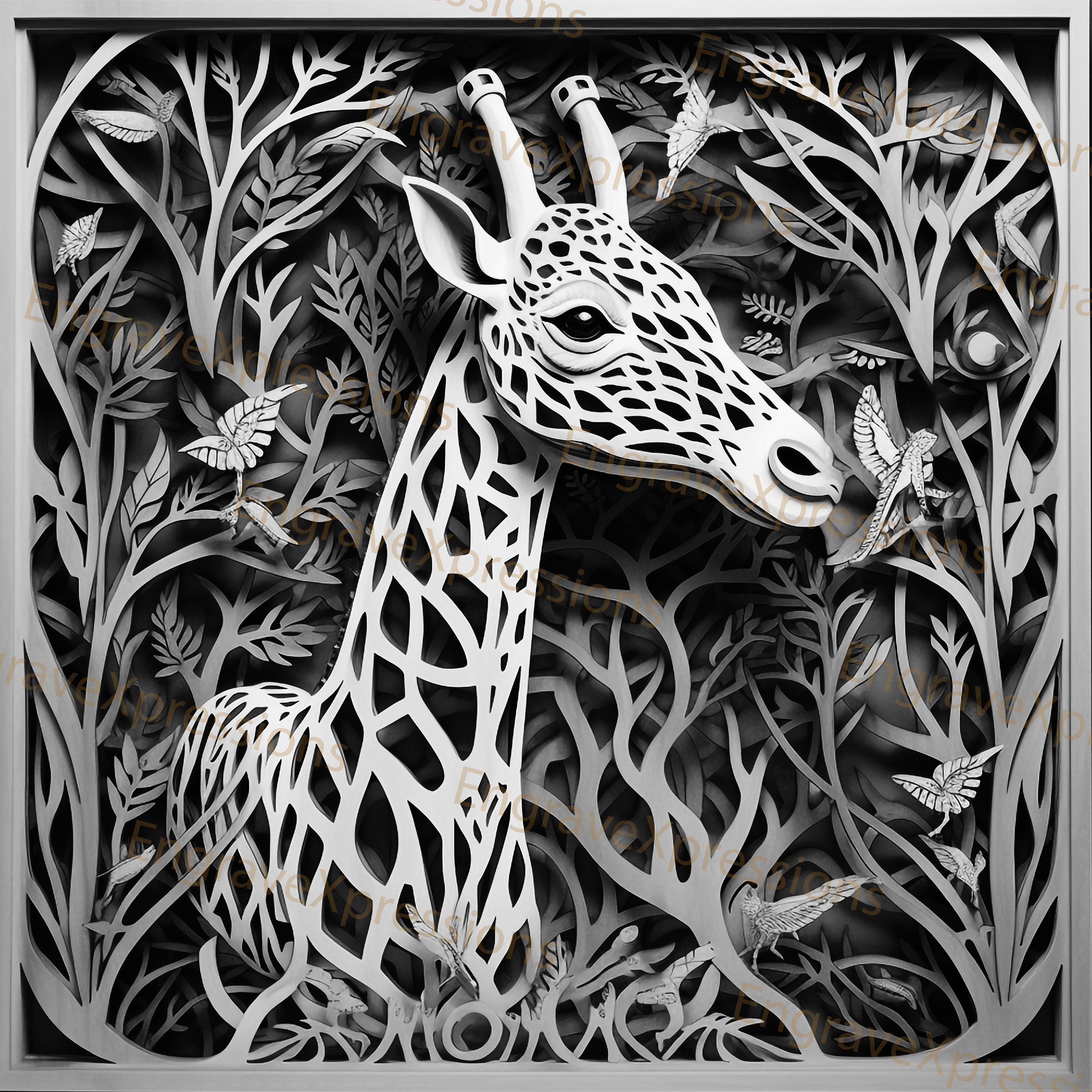 Laser Burn PNG 3D Illusion Engrave Laser Ready Lightburn File Digital ...