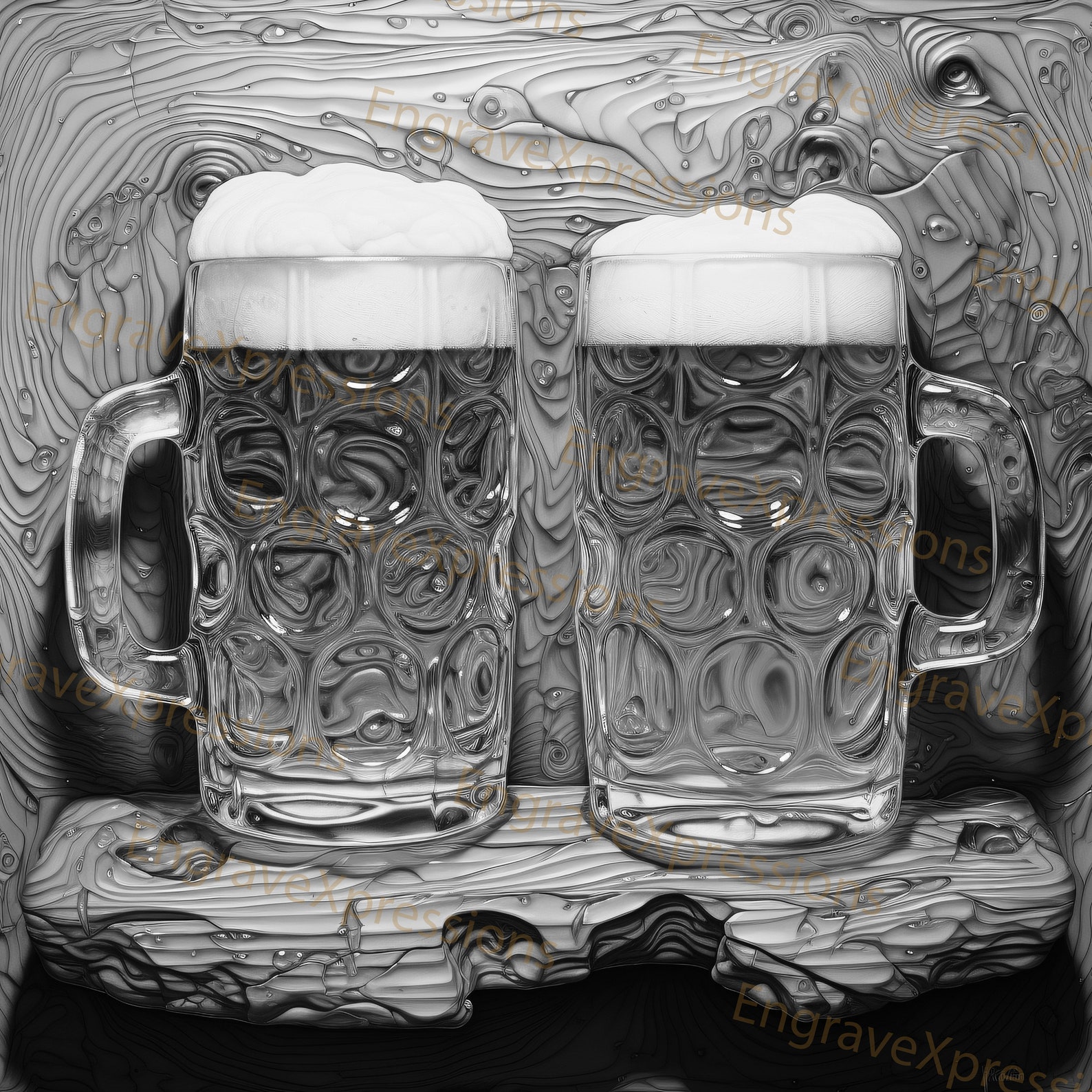 3D Beer Glass Laser Engrave File: Oktoberfest Design (PNG, SVG) - Etsy