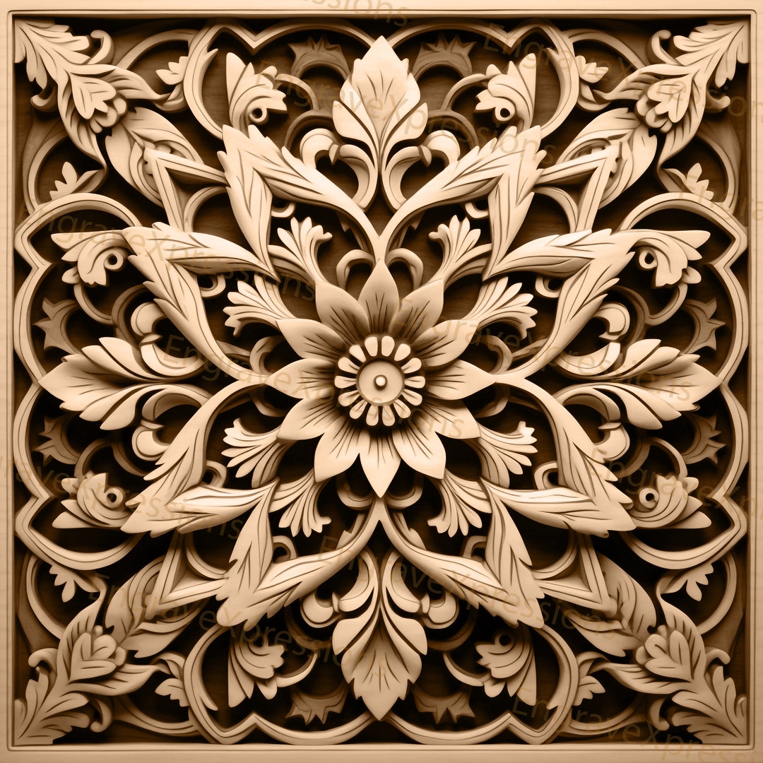 3D Mandala Snowflake Laser Engrave File: Lightburn Ready (PNG, SVG) - Etsy