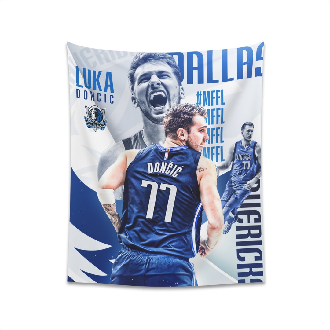 Luca Doncic Flag, Dallas Mavrick's Flag, NBA Poster, Luca Doncic ...