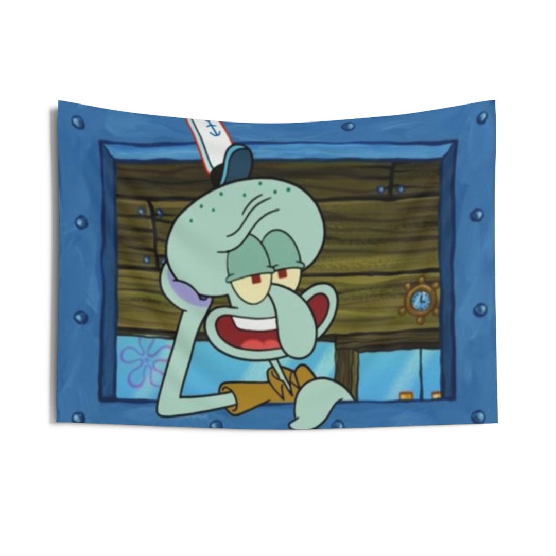 Squidward Flag, Spongebob Dorm Flag, Indoor Wall Tapestries - Etsy UK