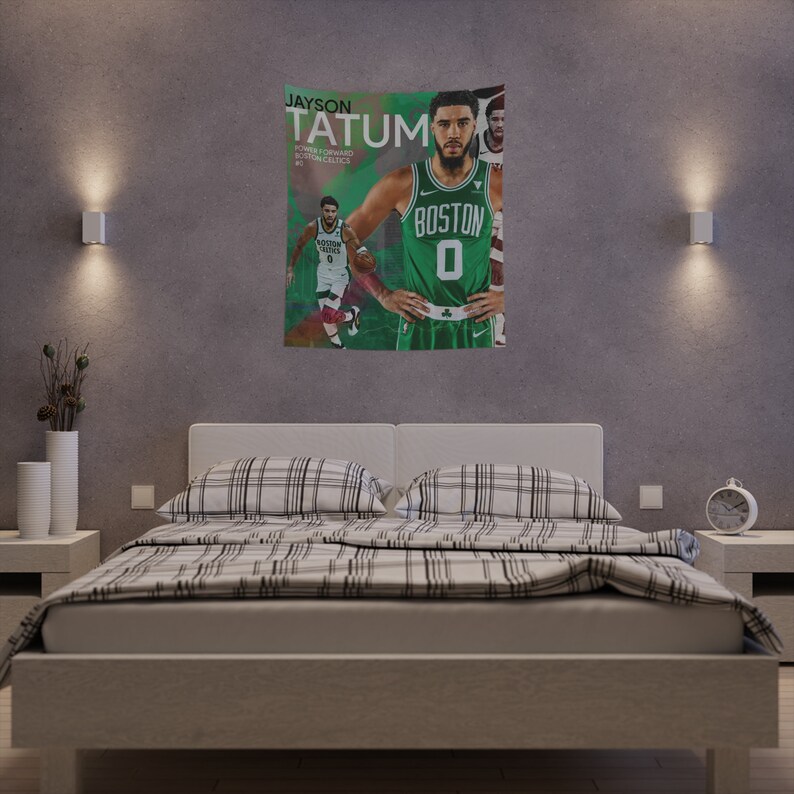 Jayson Tatum Flag, NBA Poster, Boston Celtics Flag, Tatum Printed Wall ...