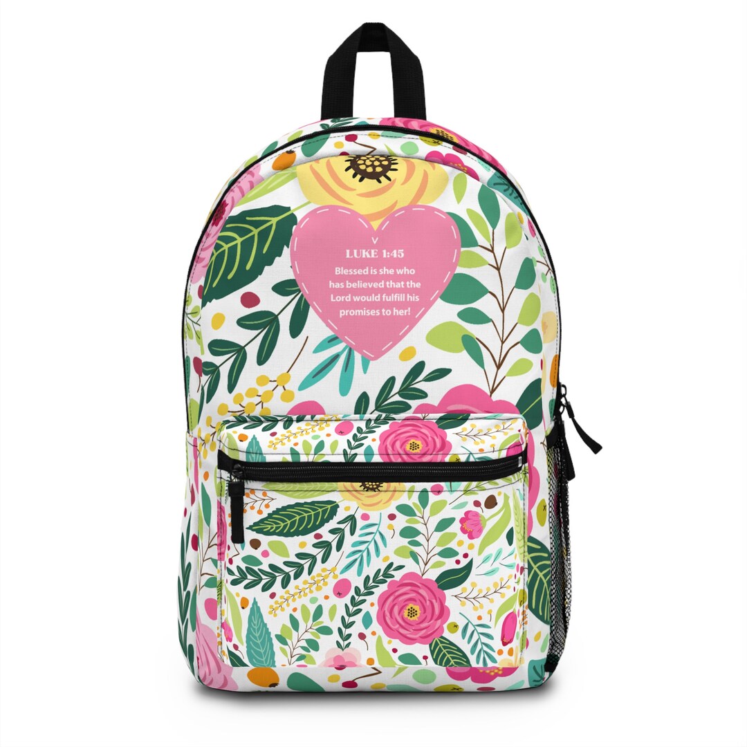 Christian Backpack Luke 1:45 Backpack Scripture Backpack School ...