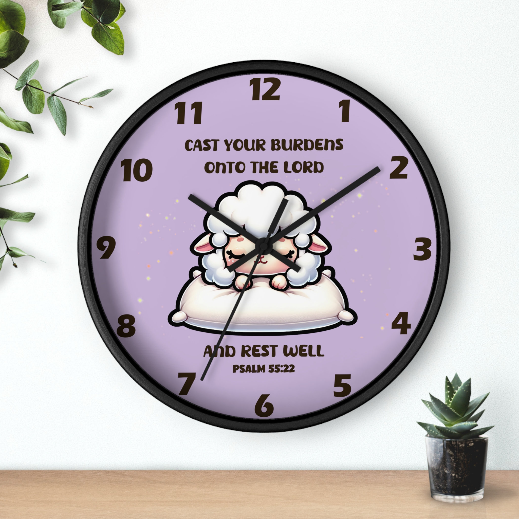 Christian Wall Clock Bible Verse Clock Faith Inspired Clock Scripture ...