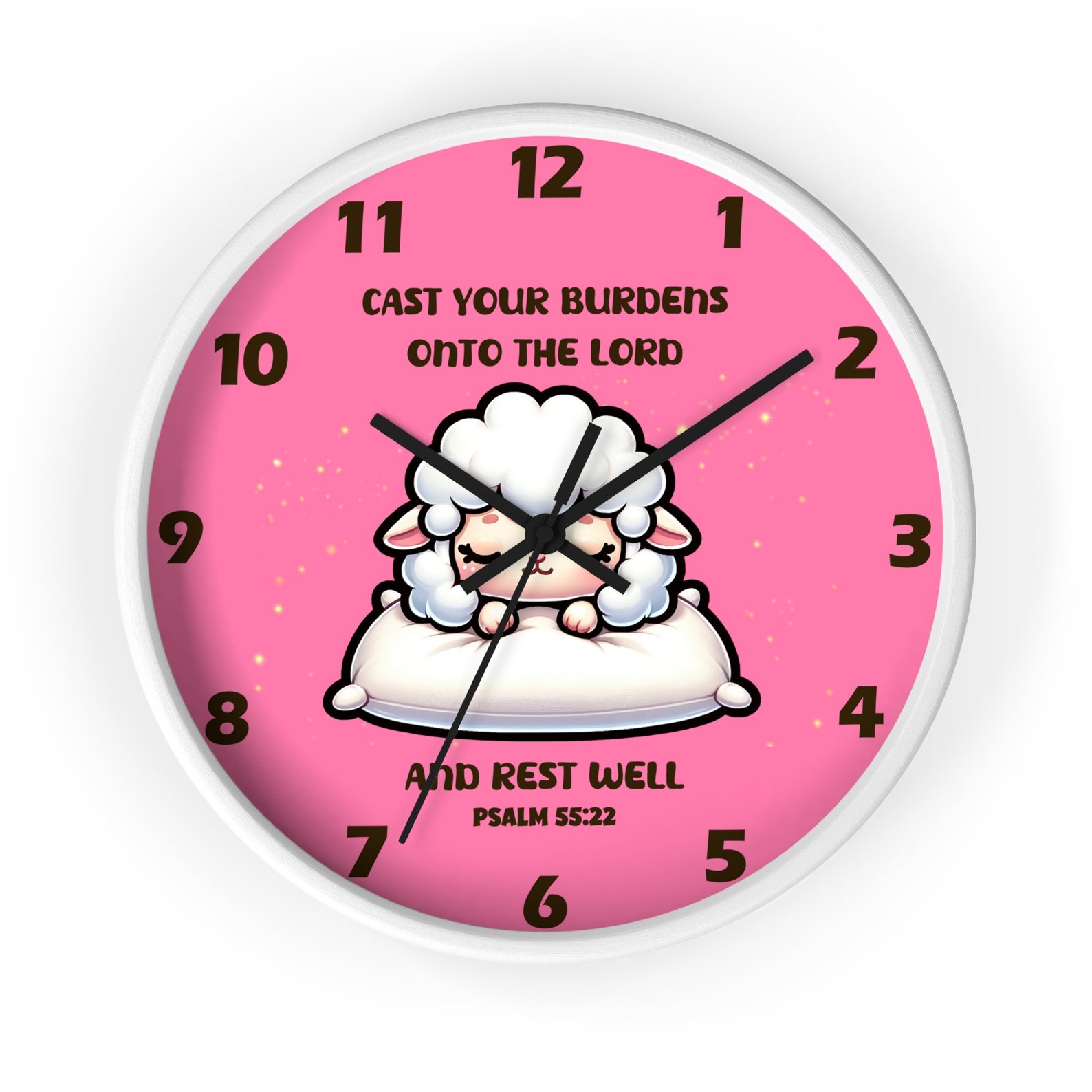 Christian Wall Clock Cute Wall Clock Bible Verse Clock Scripture Clock ...