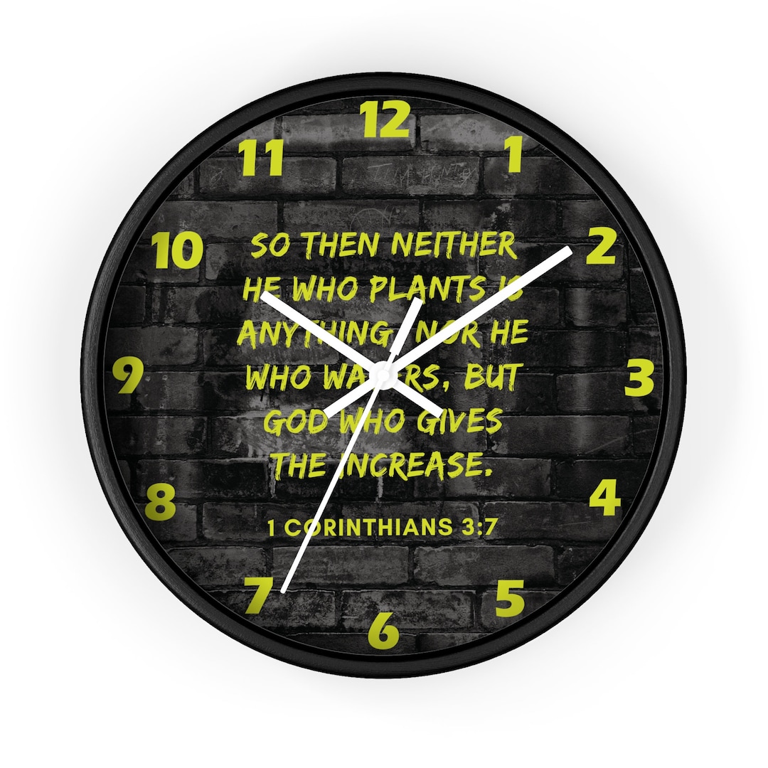 Modern Wall Clock Christian Wall Clock Bible Decor Scripture Wall Art ...