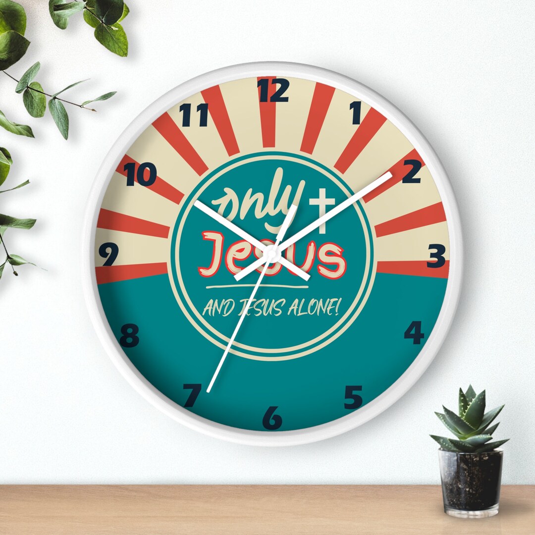 Retro Wall Clock Christian Clock Jesus Clock Jesus Gifts Jesus Merch ...