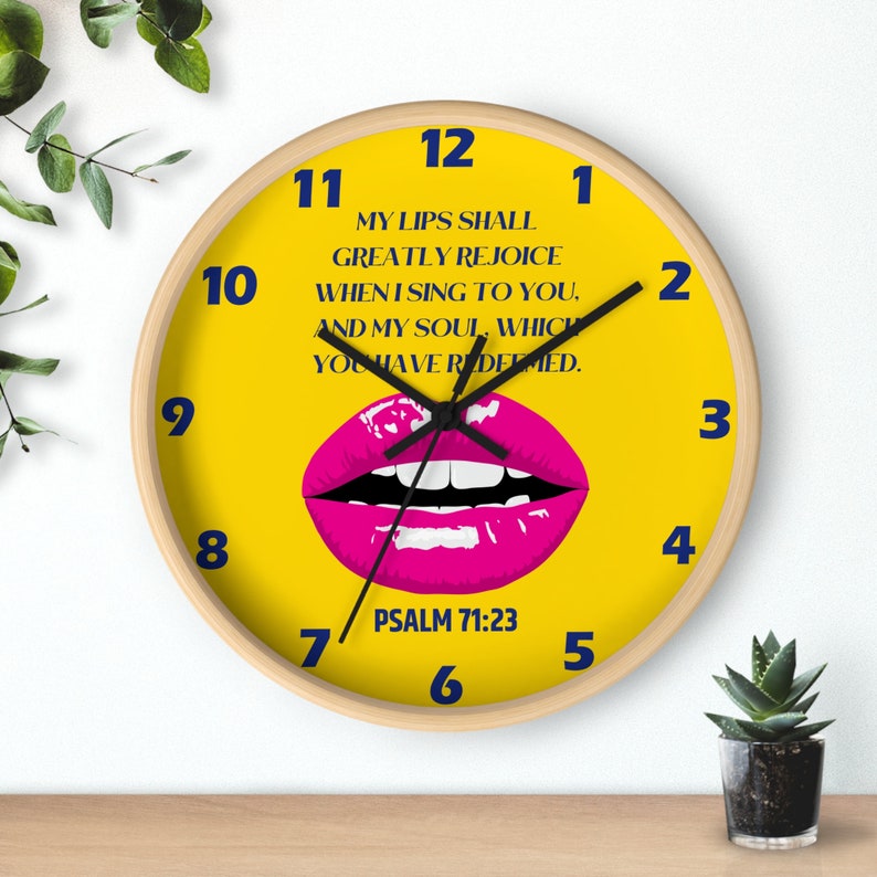 Modern Wall Clock Christian Wall Clock Bible Verse Clock Contemporary ...