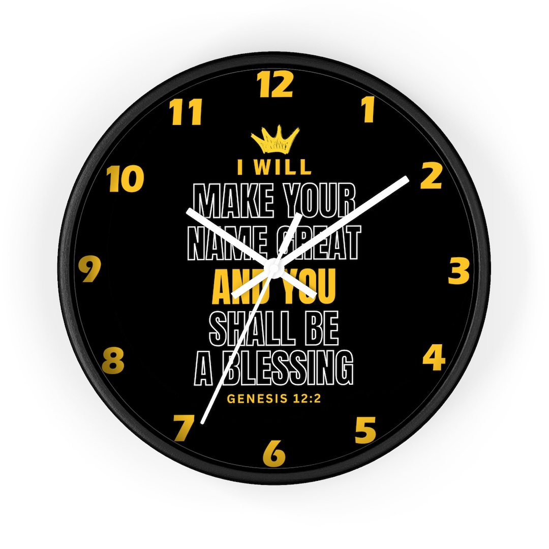 Modern Wall Clock Christian Clock Stylish Clock Bible Verse Home Decor ...