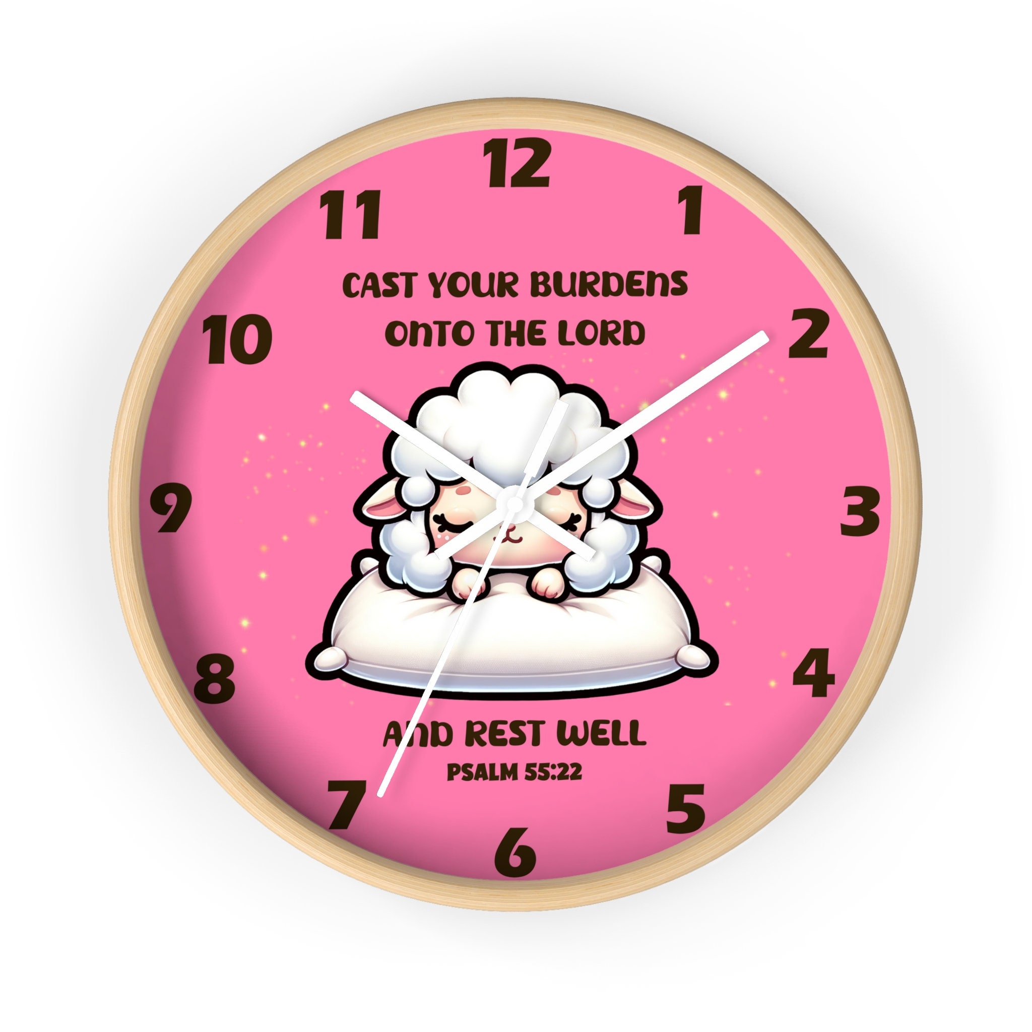 Christian Wall Clock Cute Wall Clock Bible Verse Clock Scripture Clock ...