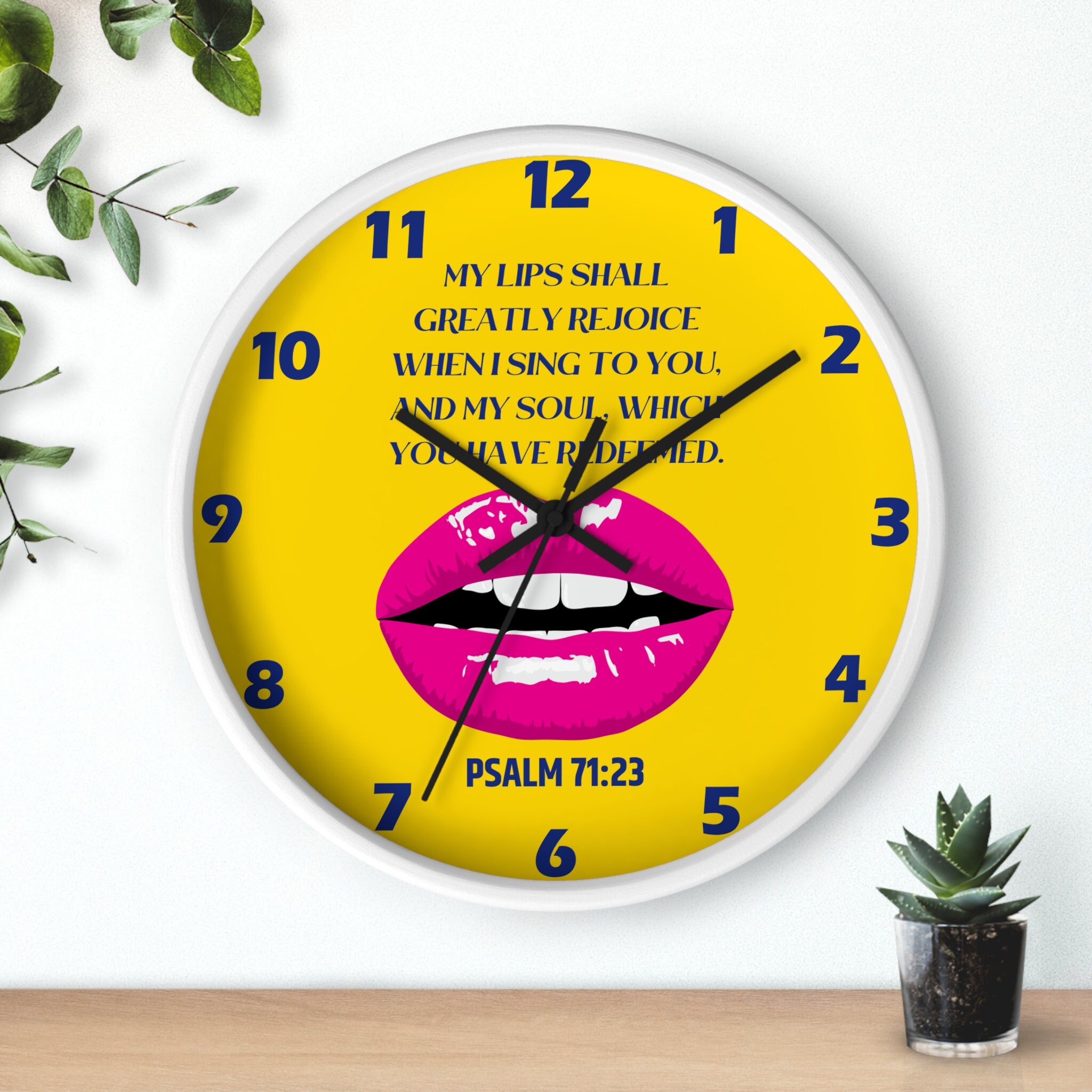 Modern Wall Clock Christian Wall Clock Bible Verse Clock Contemporary ...