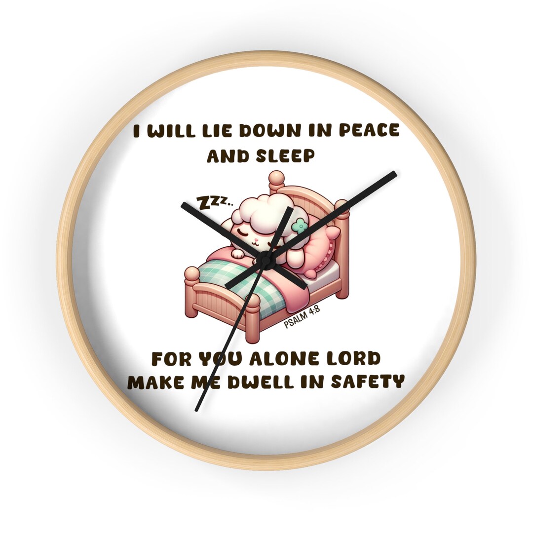 Christian Wall Clock Cute Clock Cartoon Clock Bedroom Clock Bible Clock ...