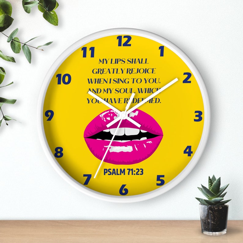 Modern Wall Clock Christian Wall Clock Bible Verse Clock Contemporary ...