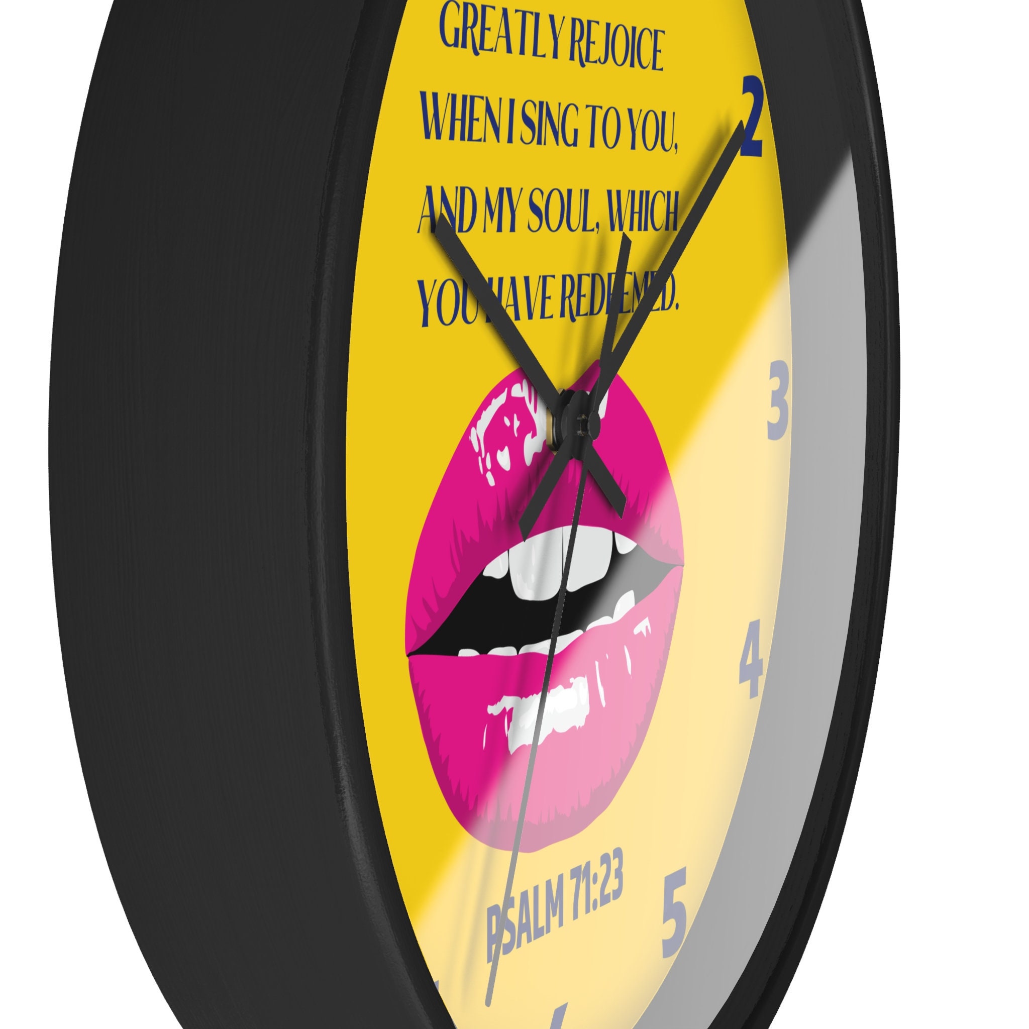 Modern Wall Clock Christian Wall Clock Bible Verse Clock Contemporary ...