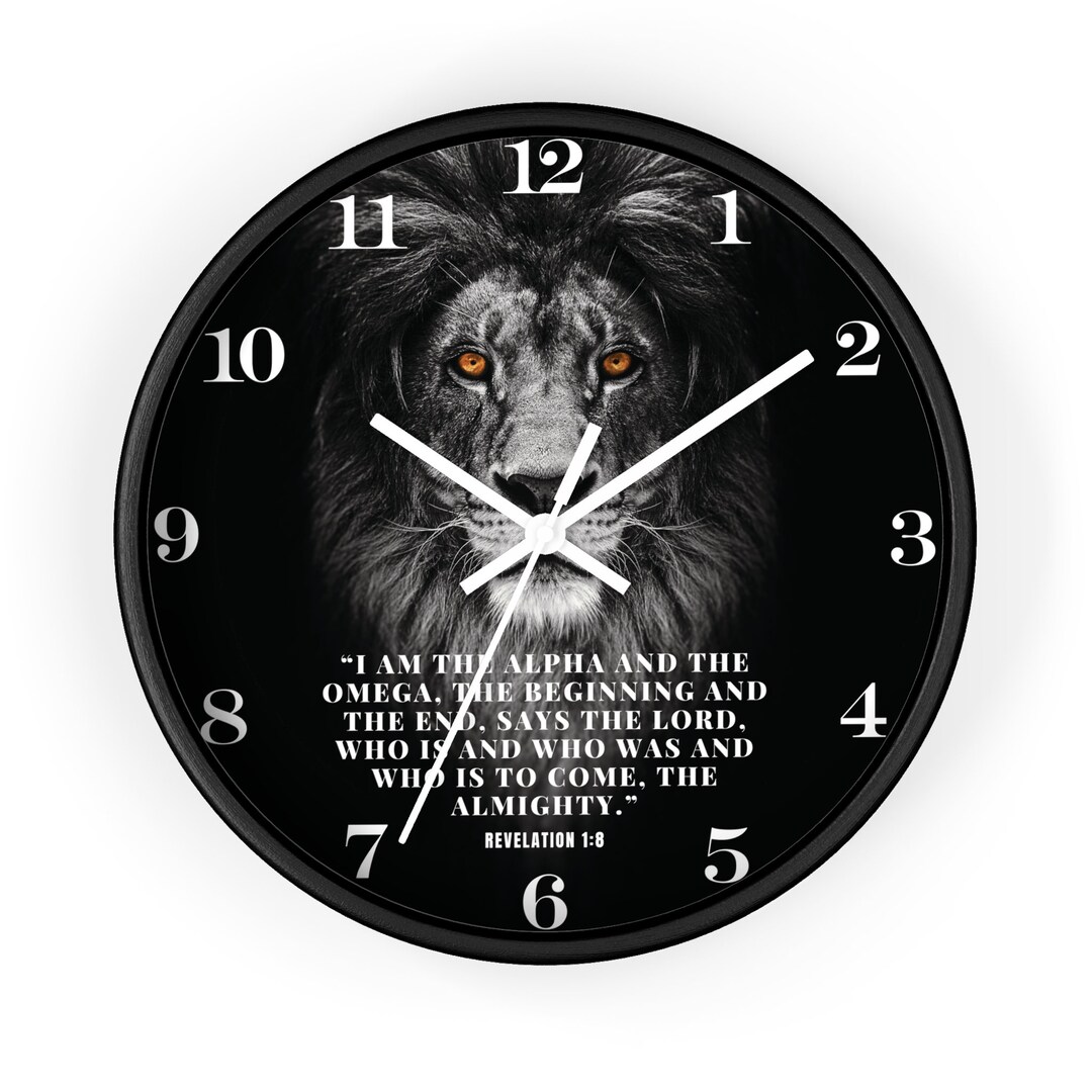 Modern Wall Clock Christian Clock Living Room Clock Bible Clock ...