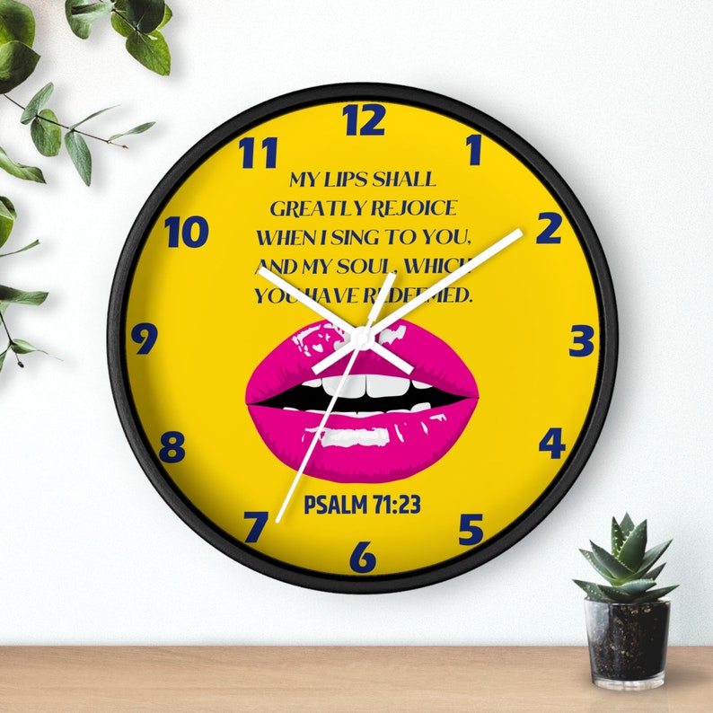 Modern Wall Clock Christian Wall Clock Bible Verse Clock Contemporary ...
