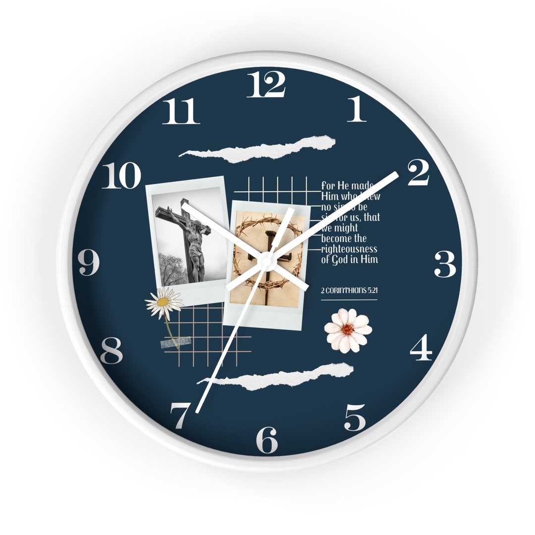 2 Corinthians 5:21 Clock Christian Clock Modern Wall Clock Jesus Clock ...