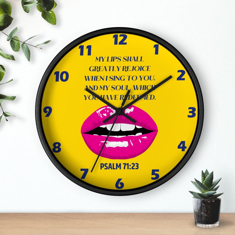 Modern Wall Clock Christian Wall Clock Bible Verse Clock Contemporary ...