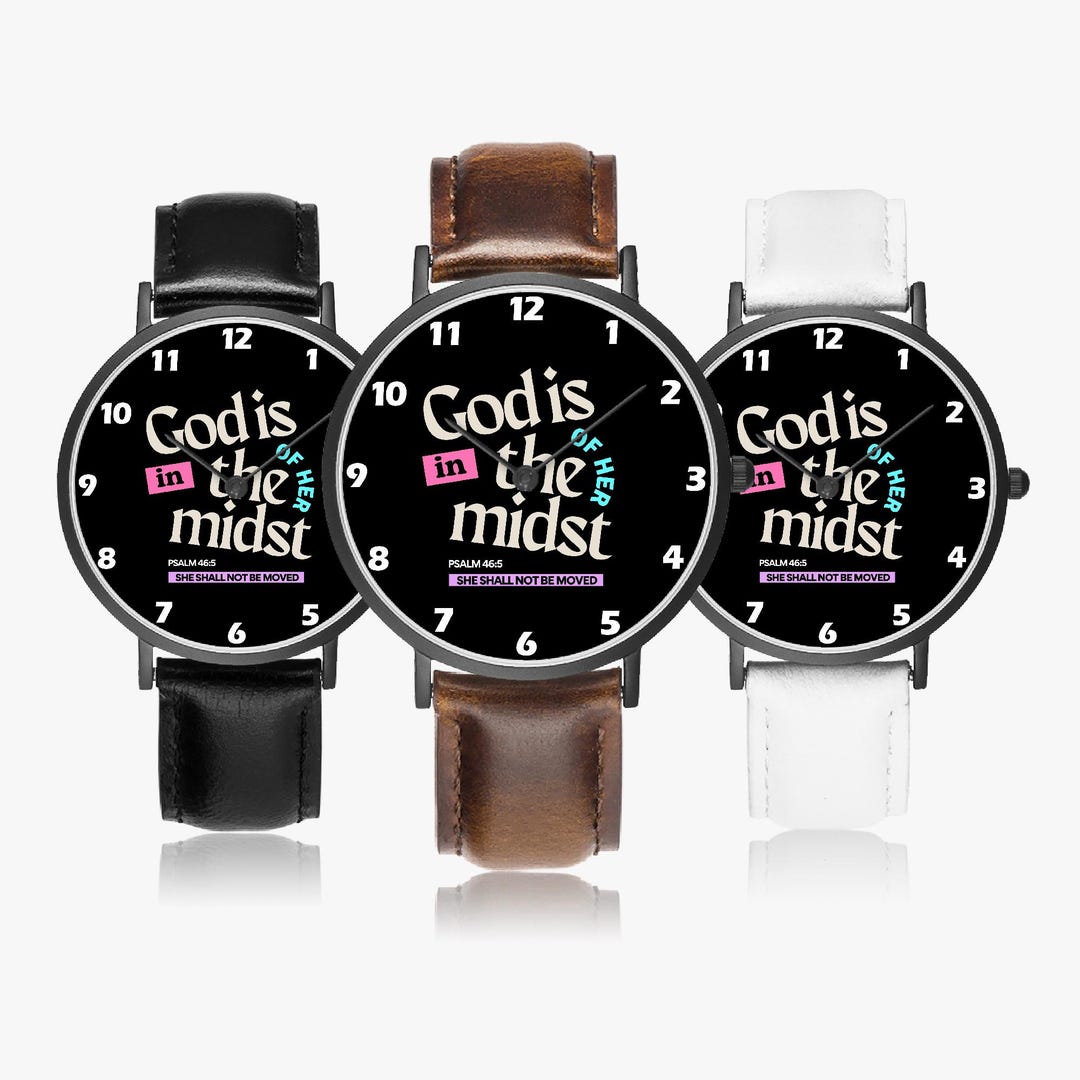 Christian Watch, Stylish Watch, Psalm 46:5 Bible Verse Watch, Faith ...