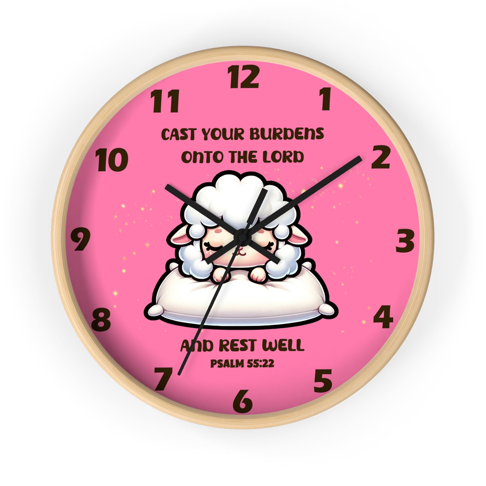 Christian Wall Clock Cute Wall Clock Bible Verse Clock Scripture Clock ...