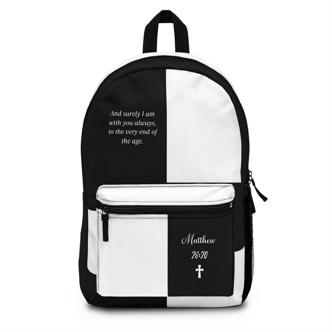 Christian Backpack Minimalist Backpack Jesus Backpack Matthew 28:20 ...