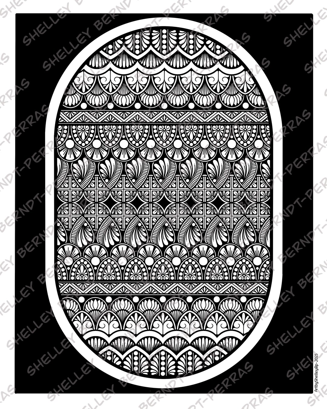 Mandala 9 - Digital Downloadable Mandala Drawing - Etsy
