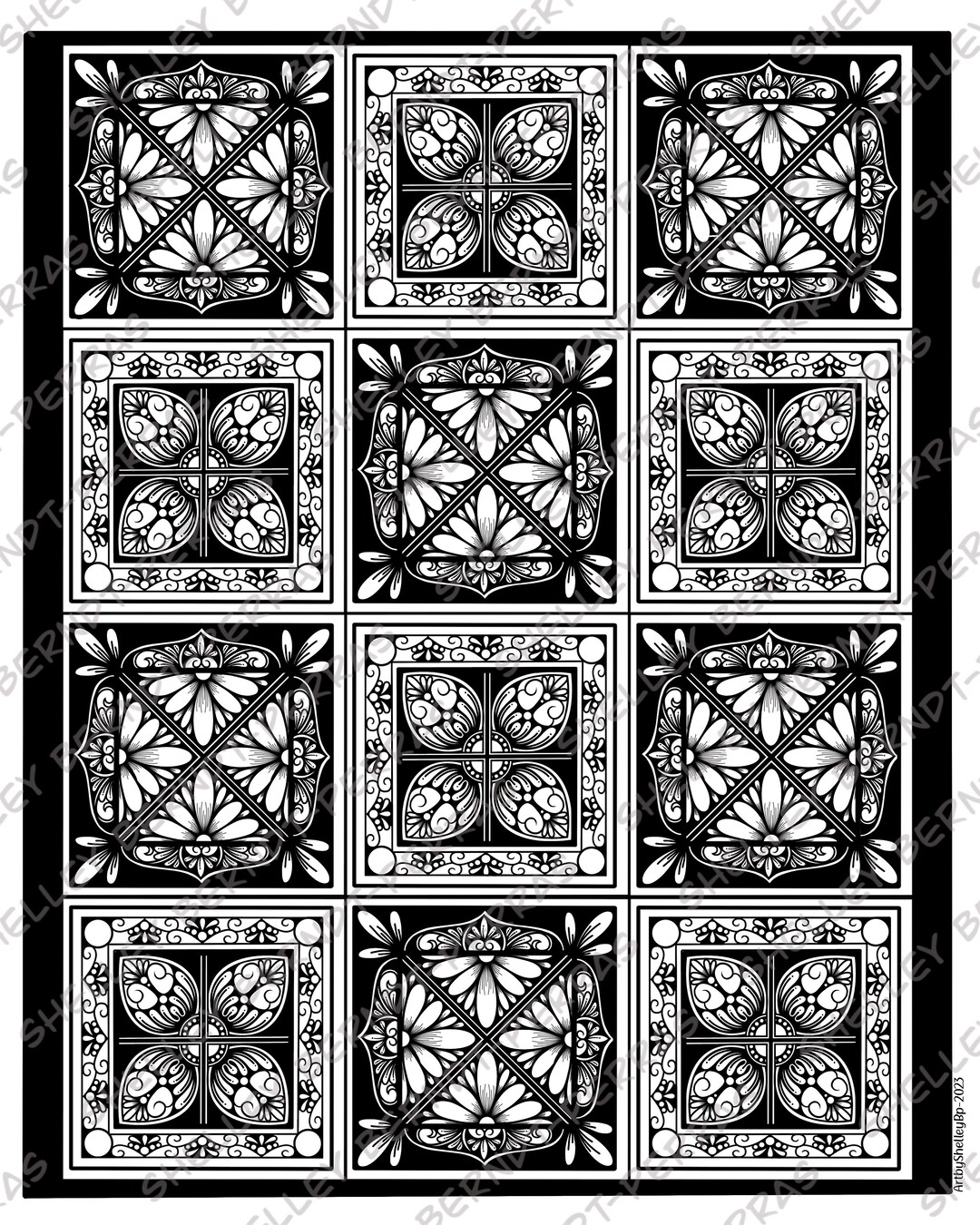 Mandala 17 - Digital Downloadable Mandala Drawing - Etsy