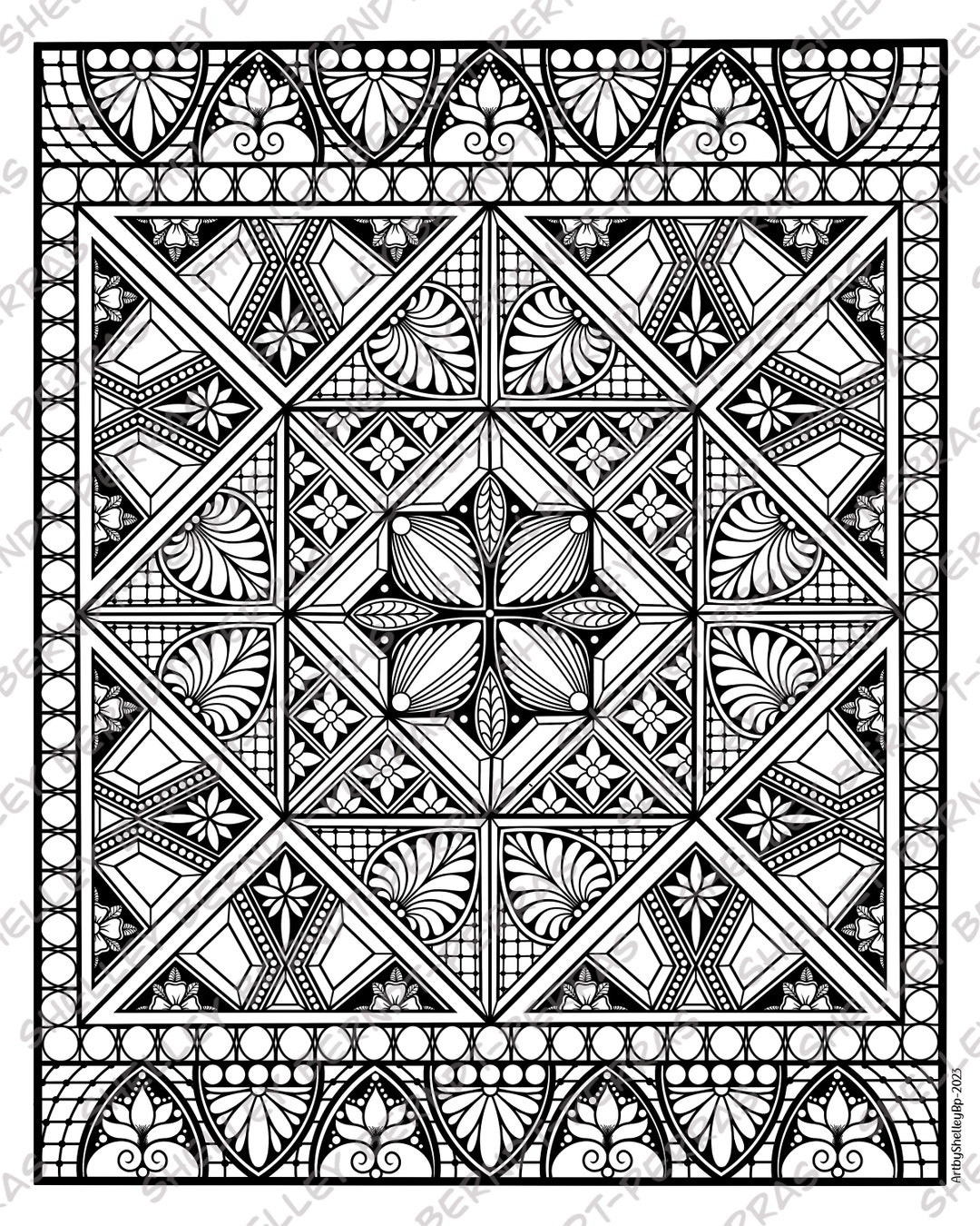 Mandala 20 - Digital Downloadable Mandala Drawing - Etsy