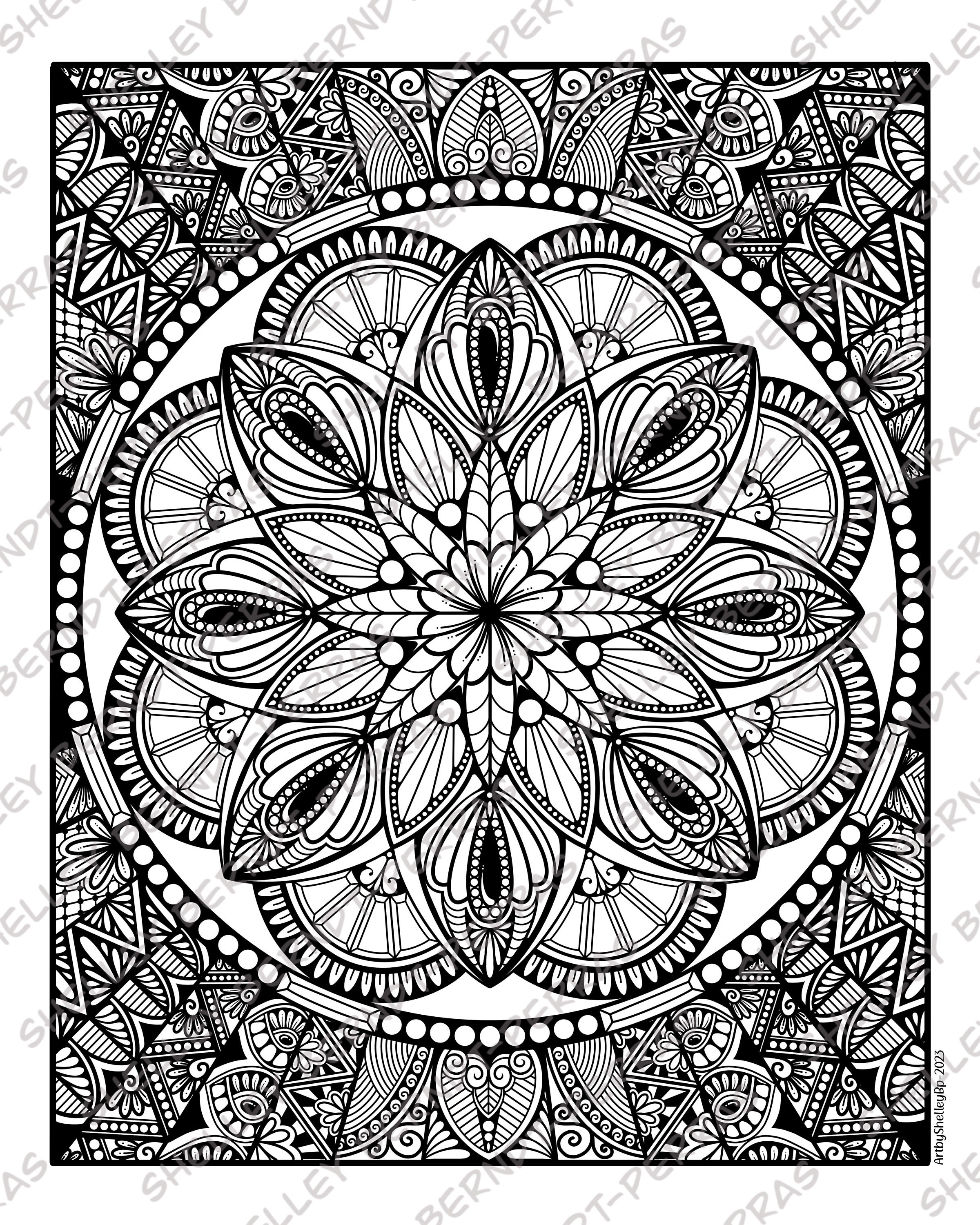 Mandala 12 - Digital Downloadable Mandala Drawing - Etsy