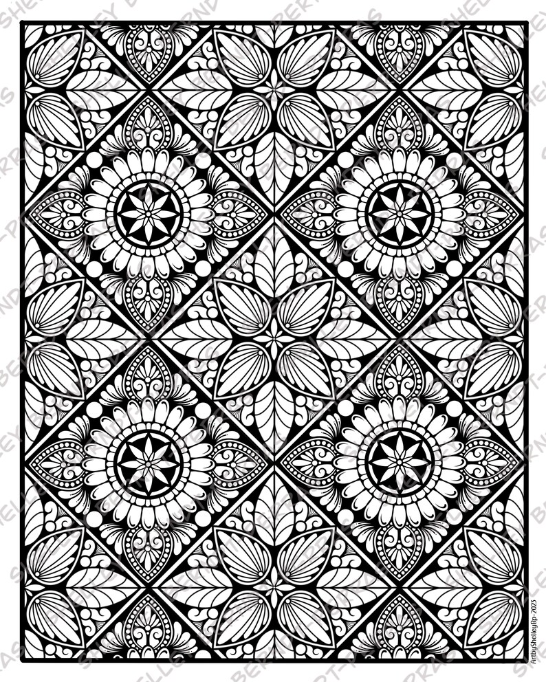 Mandala 18 - Digital Downloadable Mandala Drawing - Etsy