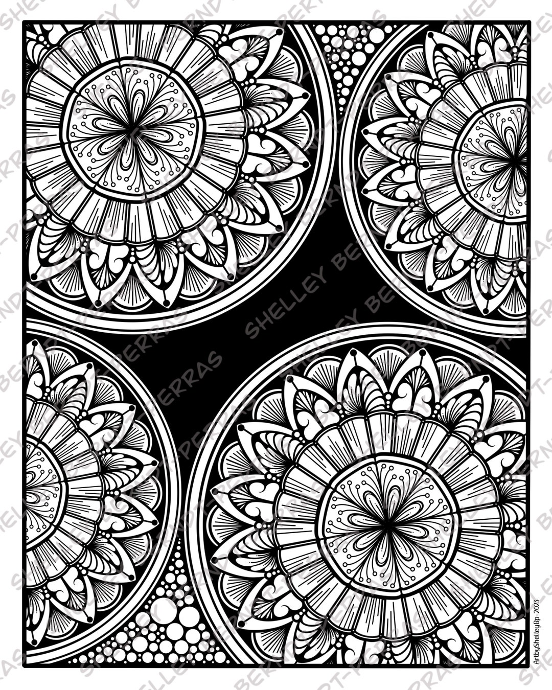 Mandala 7 - Digital Downloadable Mandala Drawing - Etsy