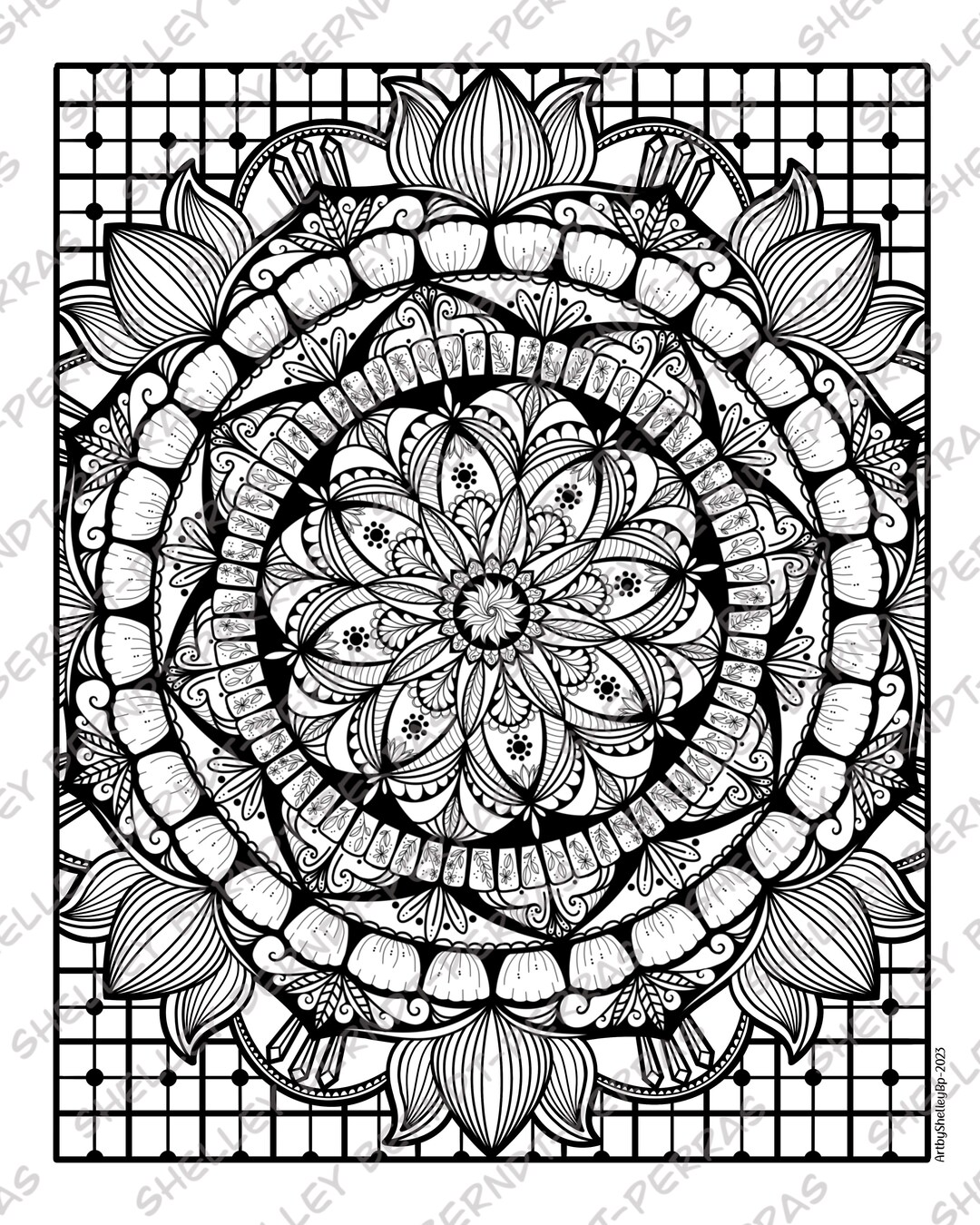 Mandala 2 - Digital Downloadable Mandala Drawing - Etsy