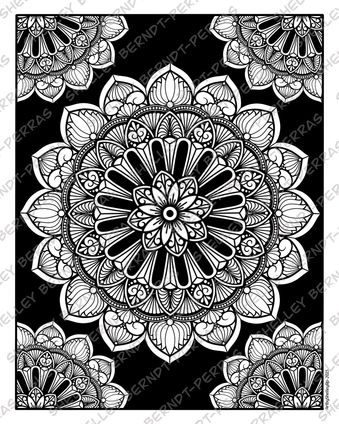Mandala 19 - Digital Downloadable Mandala Drawing - Etsy