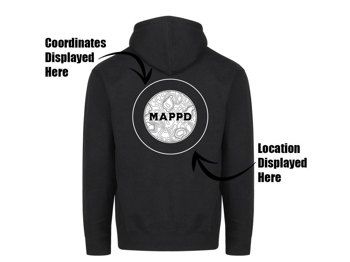 Custom Topo Map, Topography Hoodie, National Park Sweater, Adventure ...