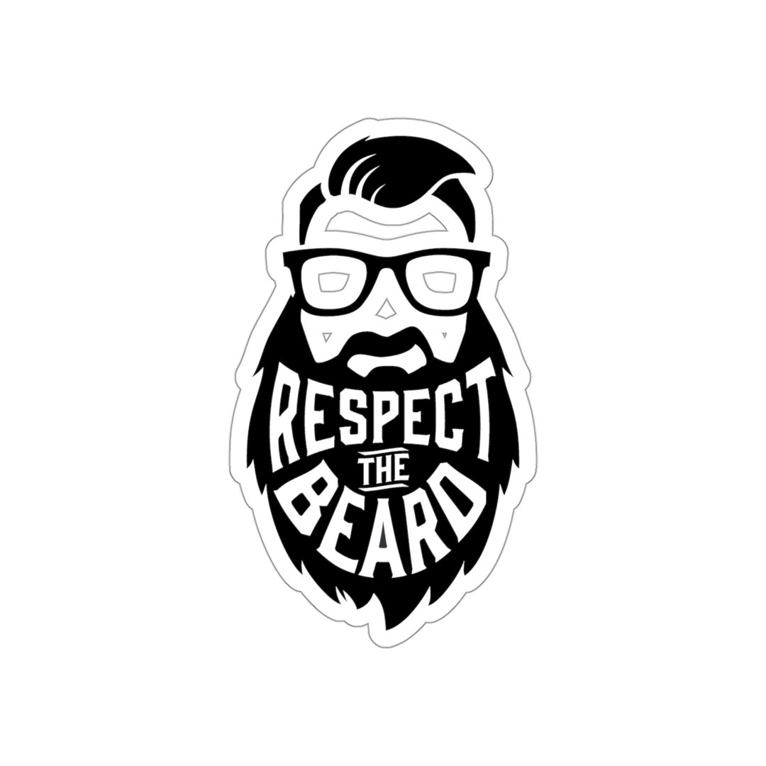 Kiss-cut 'respect the Beard' Stickers - Decals for Laptops, Journals ...