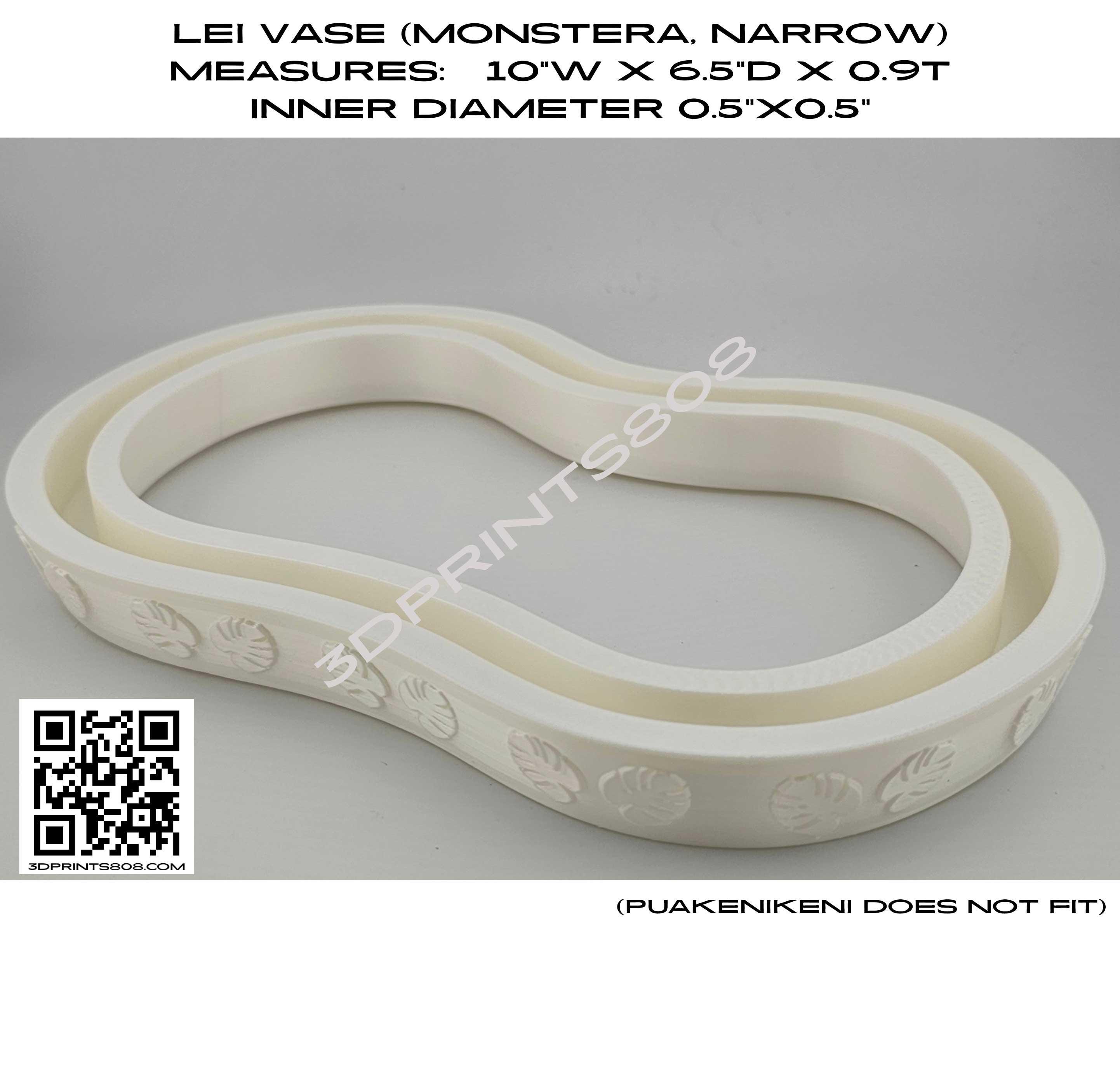 3D Printed Lei Vase (narrow Monstera Version) - Etsy