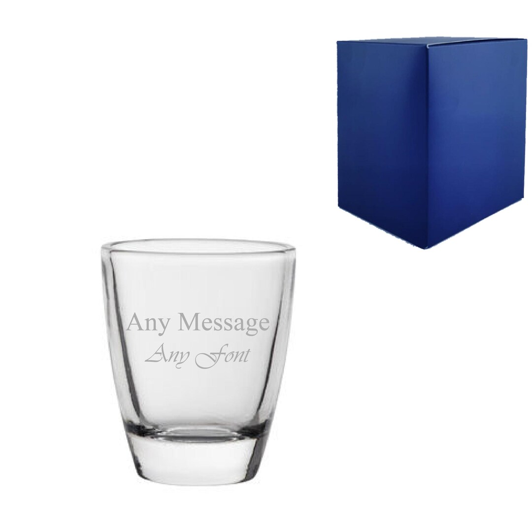 Personalised Engraved Whiskey Tot Shot Glass 1oz/25ml With Gift Box ...
