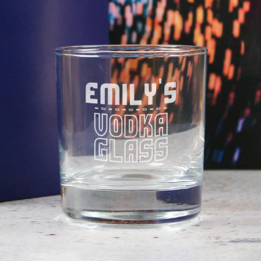 Personalised Engraved Vodka Short Tumbler Glass With 'name's Vodka ...