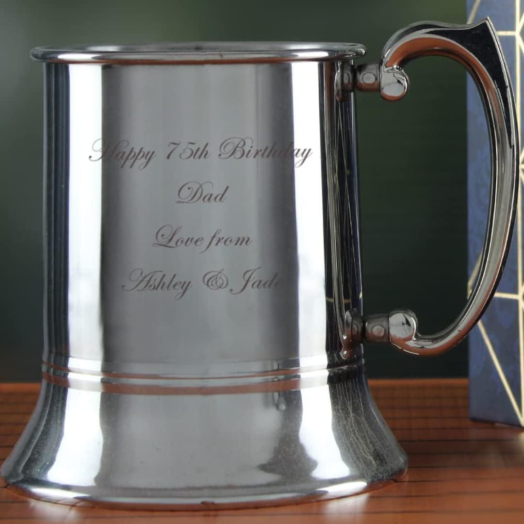 Personalised Engraved 17oz Stainless Steel Tankard Beer Mug With Gift ...