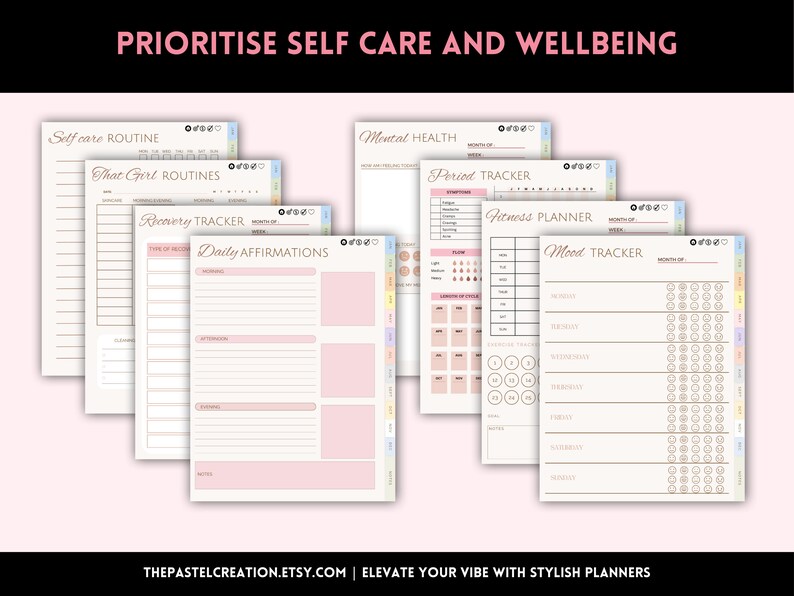 2024 Digital Planner-that Girl Aesthetics, Goodnotes, Notability Self ...